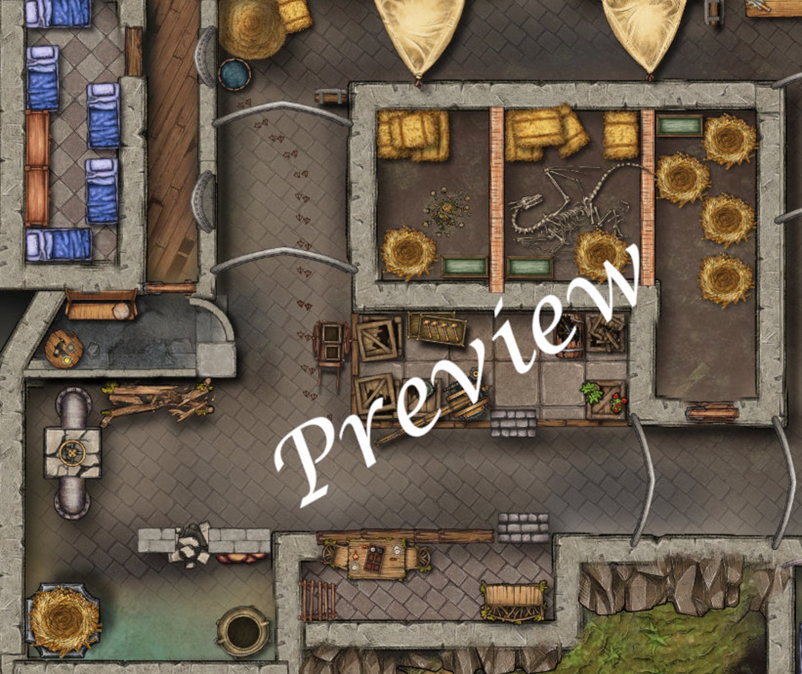 Castle Battle Map, Dnd Battle Map, D&D, Battlemap, Dungeons and Dragons ...