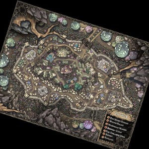 DND Underdark Town Map, Hand Made Campaign City Map for Fantasy TTRPG ...