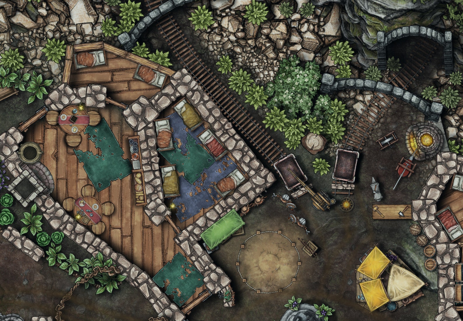 Town Map, Terrain, Fantasy, Dnd Battle Map, D&D, Battlemap, Dungeons ...