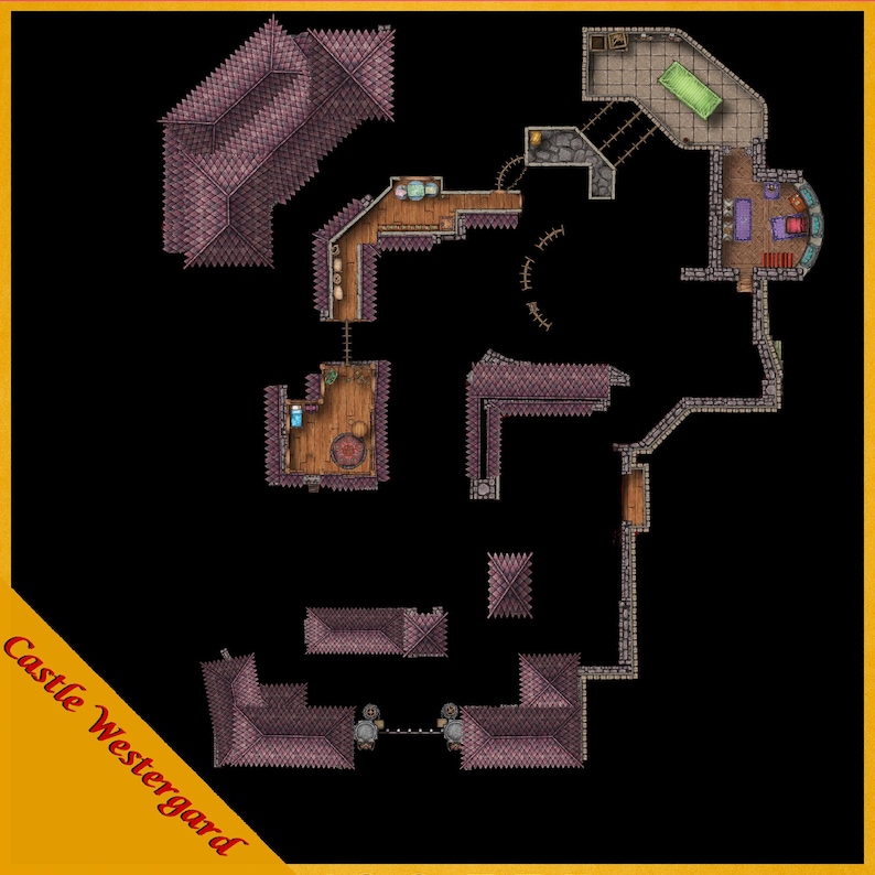 Castle Battle Map, Dnd Battle Map, D&D, Battlemap, Dungeons and Dragons ...