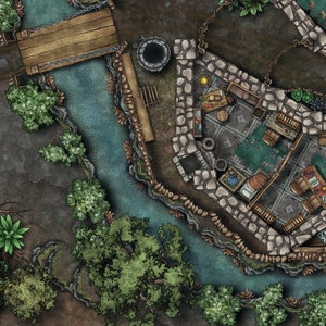 Town Map, Terrain, Fantasy, Dnd Battle Map, D&D, Battlemap, Dungeons ...