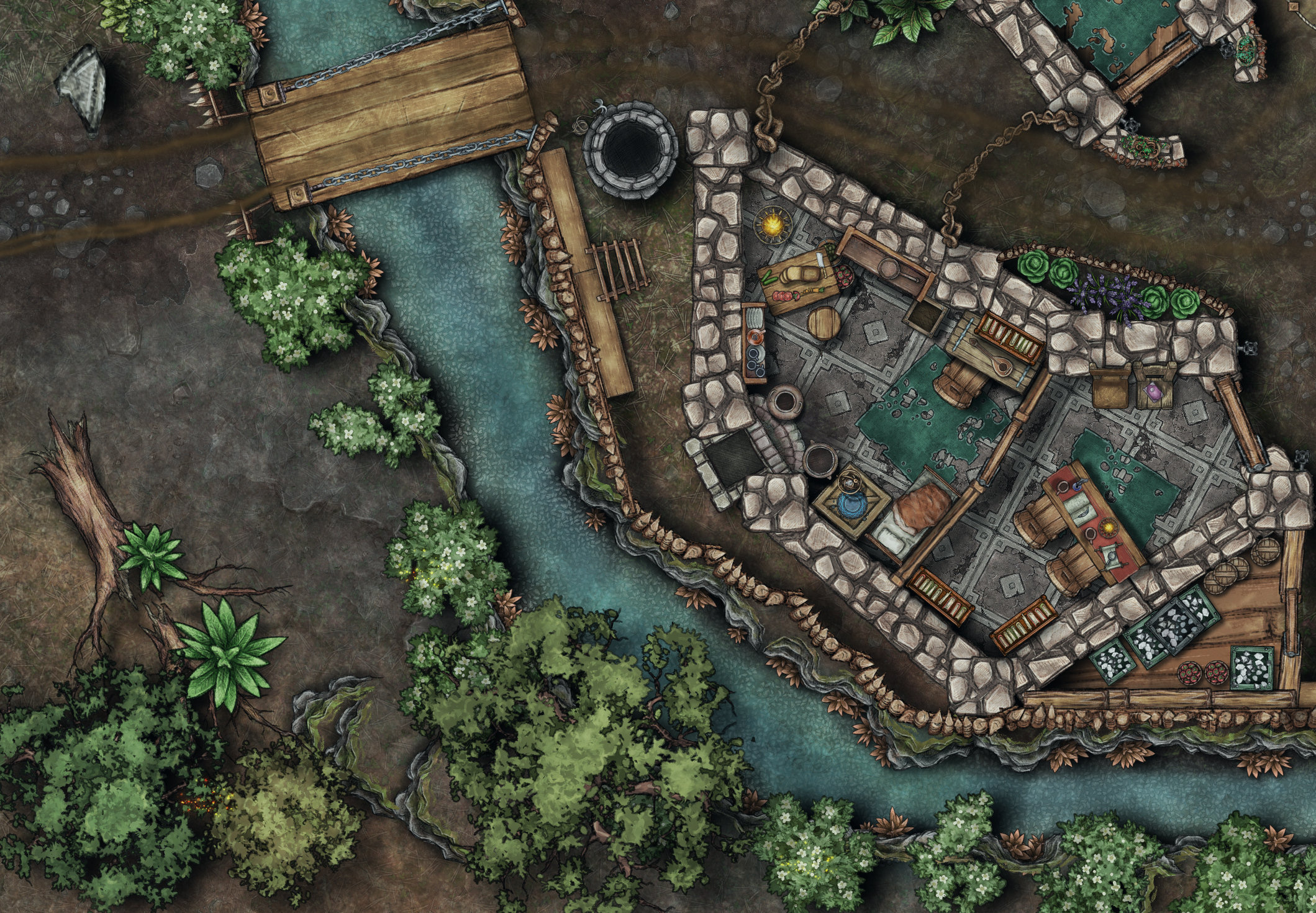 Mapa de batalla de fortificación, Mapa de batalla DnD, D&D, Mapa de ...