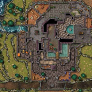 Castle Battle Map, Dnd Battle Map, D&D, Battlemap, Dungeons and Dragons ...
