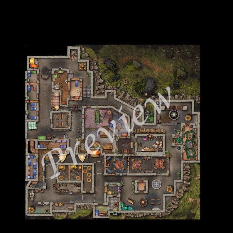 Castle Battle Map, Dnd Battle Map, D&D, Battlemap, Dungeons and Dragons ...