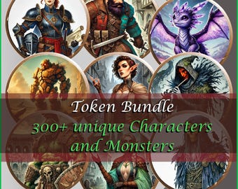 300+ NPC and Monster Tokens Bundle, Unique Fantasy Pack, Dungeon Master ...