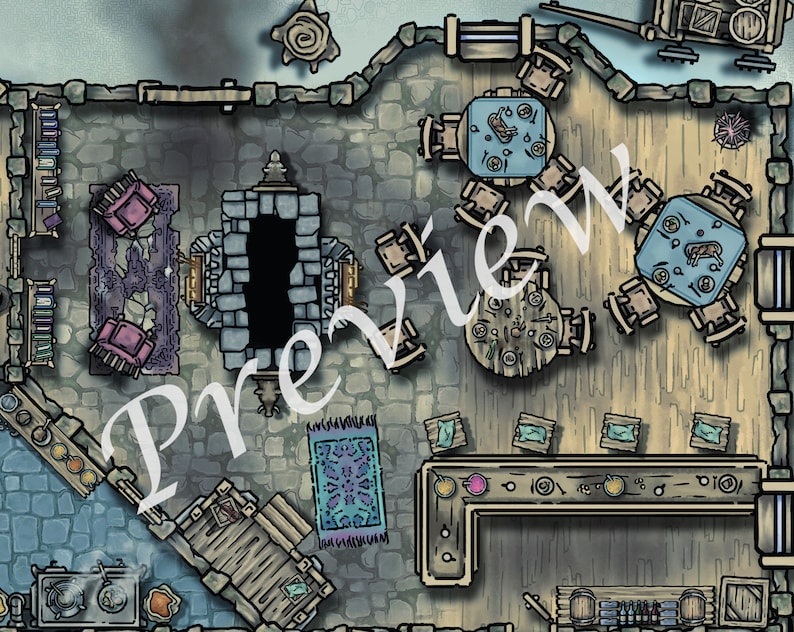 Tavern Map, Dnd Battle Map, White Lady Inn, Dnd Map, D&D, Dungeons and ...