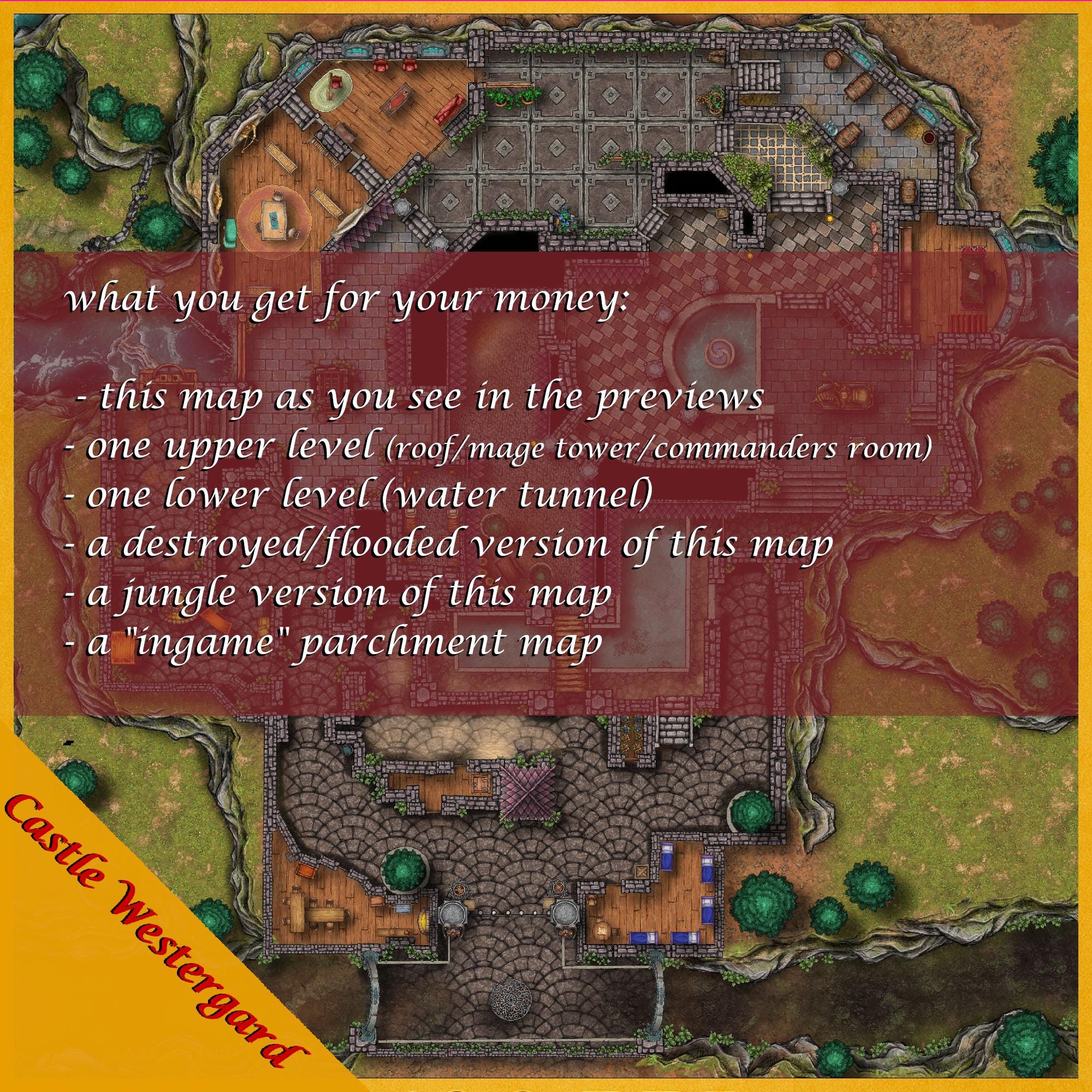 Castle Battle Map, Dnd Battle Map, D&D, Battlemap, Dungeons and Dragons ...