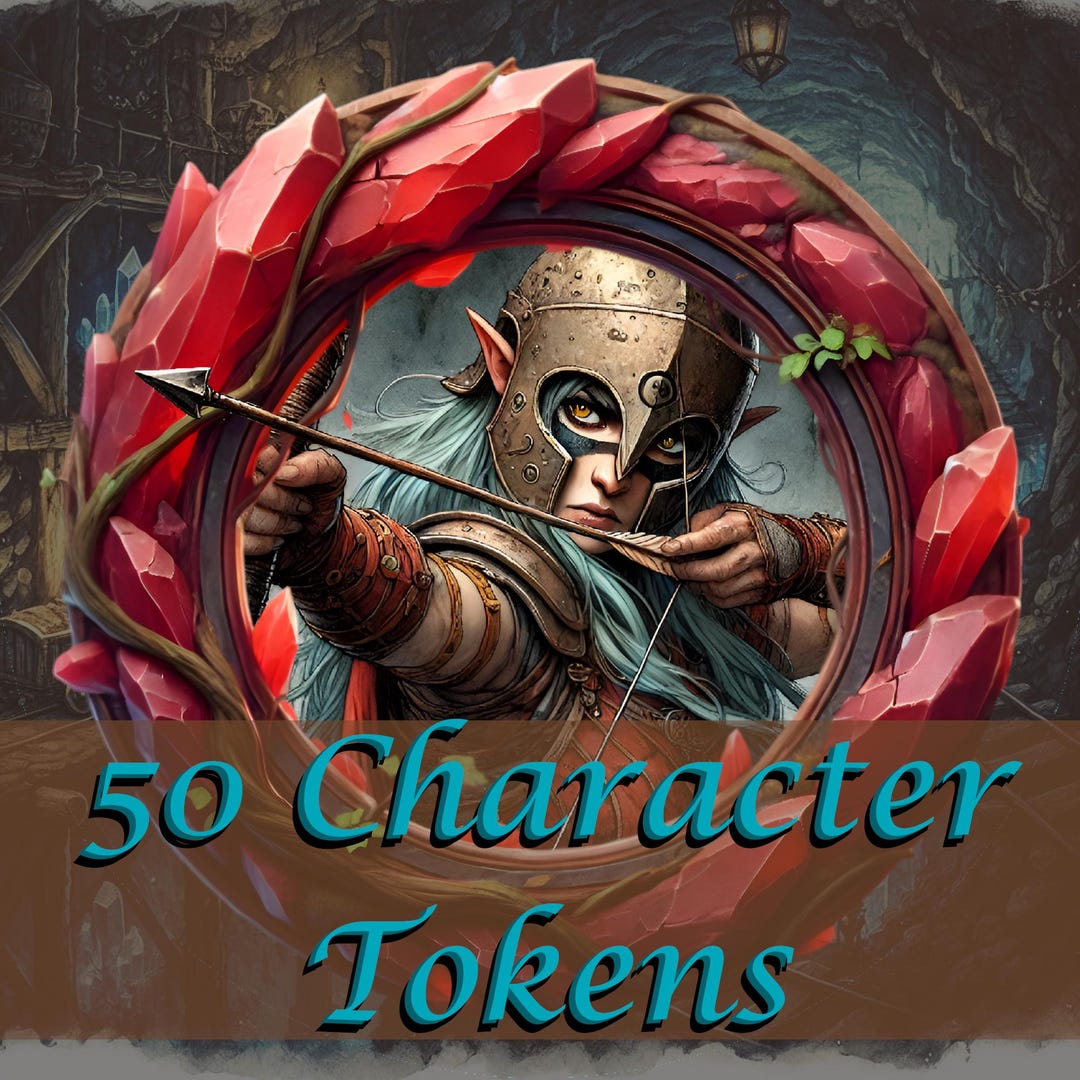 50 Character Tokens - Character Token Pack for Fantasy Ttrpgs ...
