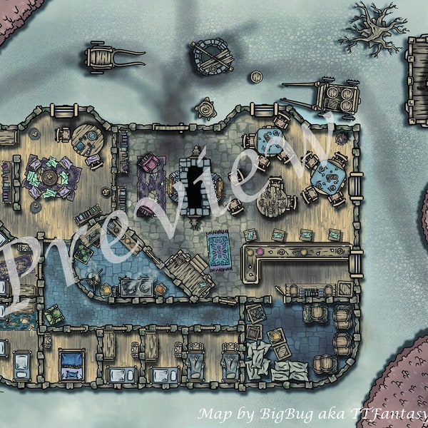 Tavern Battle Map - Etsy