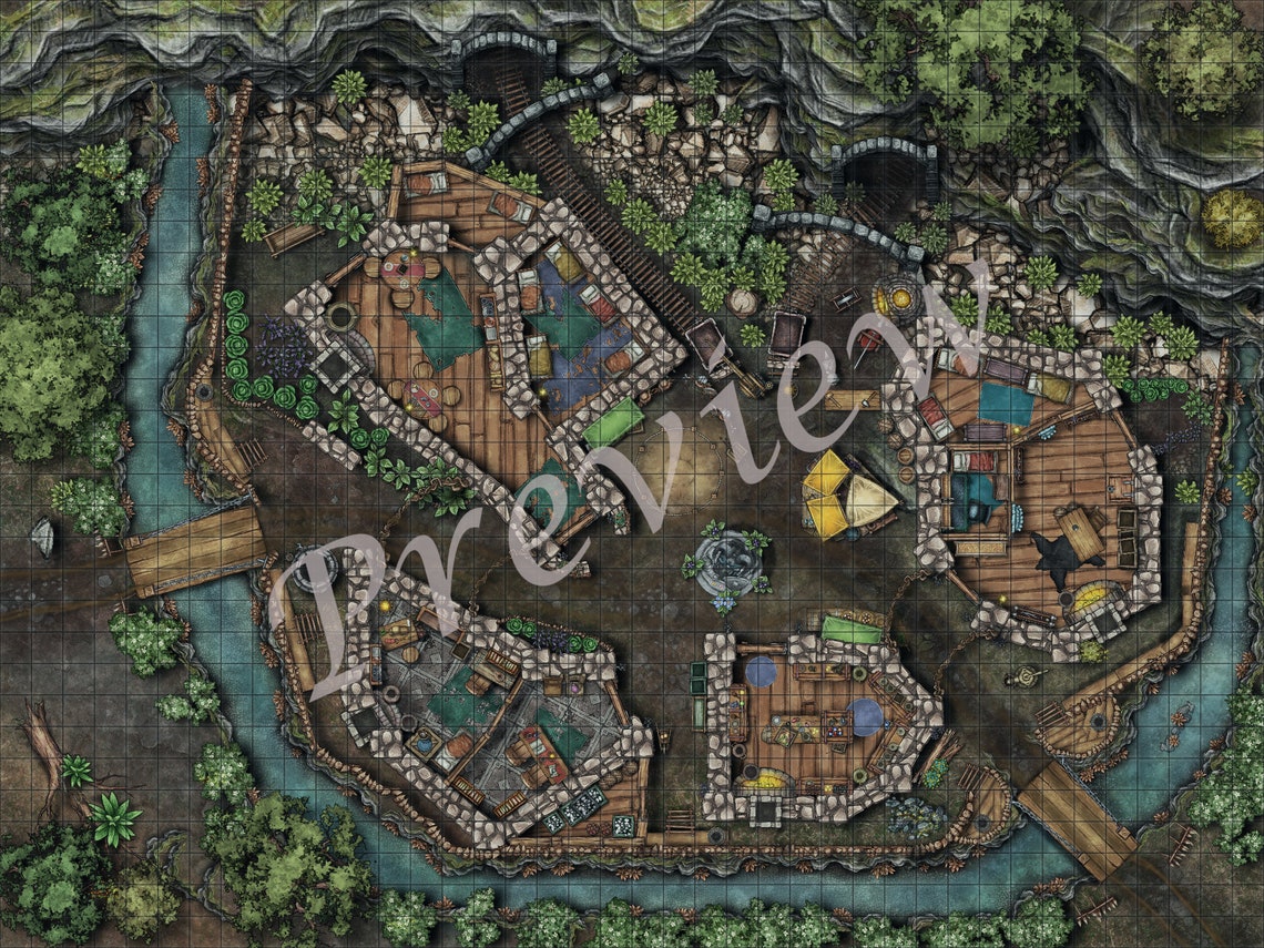 Fortification Battle Map, Dnd Battle Map, D&D, Battlemap, Dungeons and ...