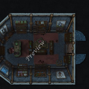 Potion Shop Map, DnD Battle Map, D&D, Battlemap, Dungeons and Dragons ...