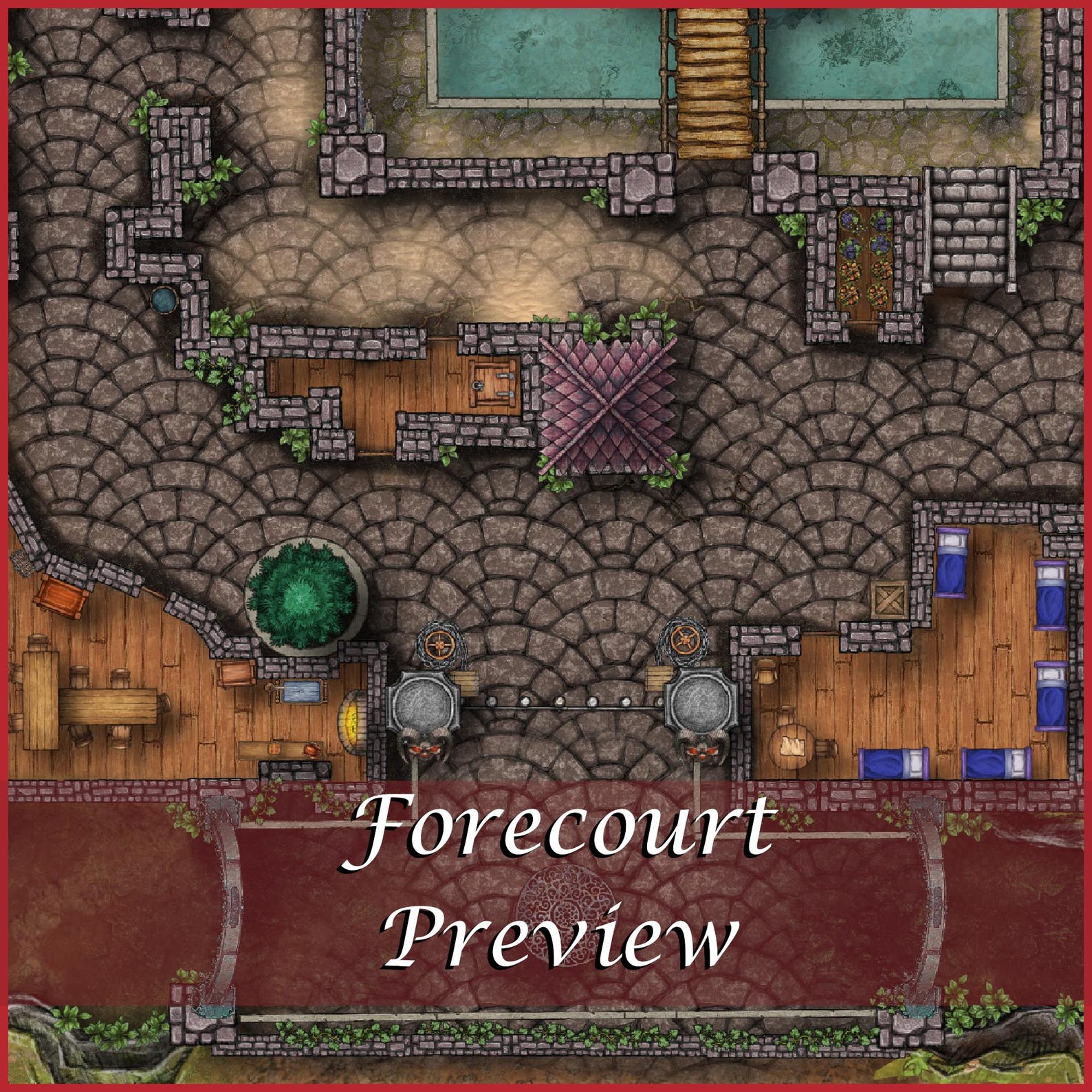 Castle Battle Map, Dnd Battle Map, D&D, Battlemap, Dungeons and Dragons ...