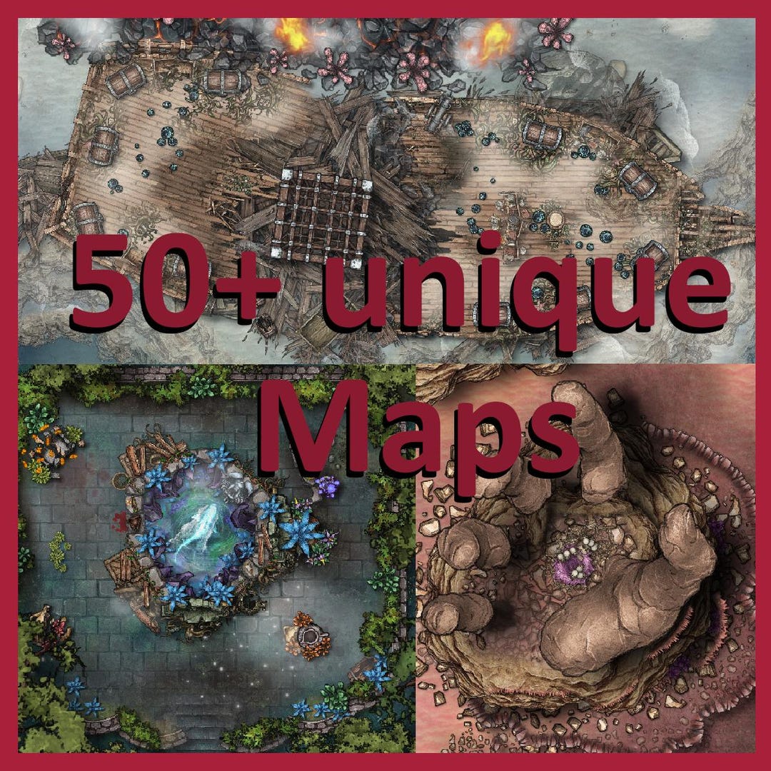 50 D&D Map Pack Handmade, Dnd Combat Maps, RP, Inkarnate, Dnd Map ...