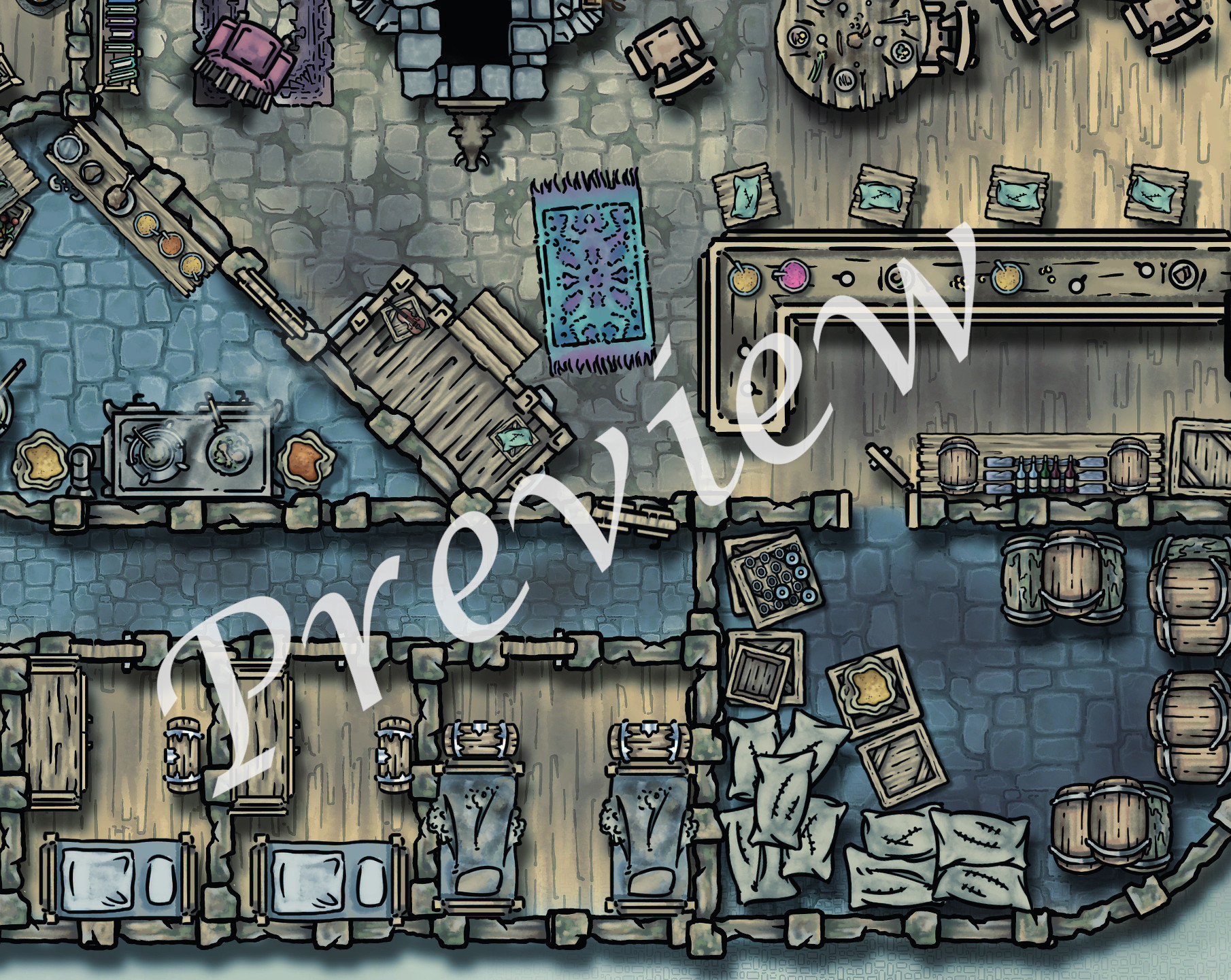 Tavern Map, Dnd Battle Map, White Lady Inn, Dnd Map, D&D, Dungeons and ...