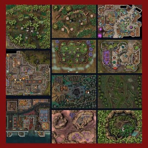 Dnd Map Pack Bundle, Custom Fantasy Maps, Handcrafted, Dungeon Master Resources, Encounter ...