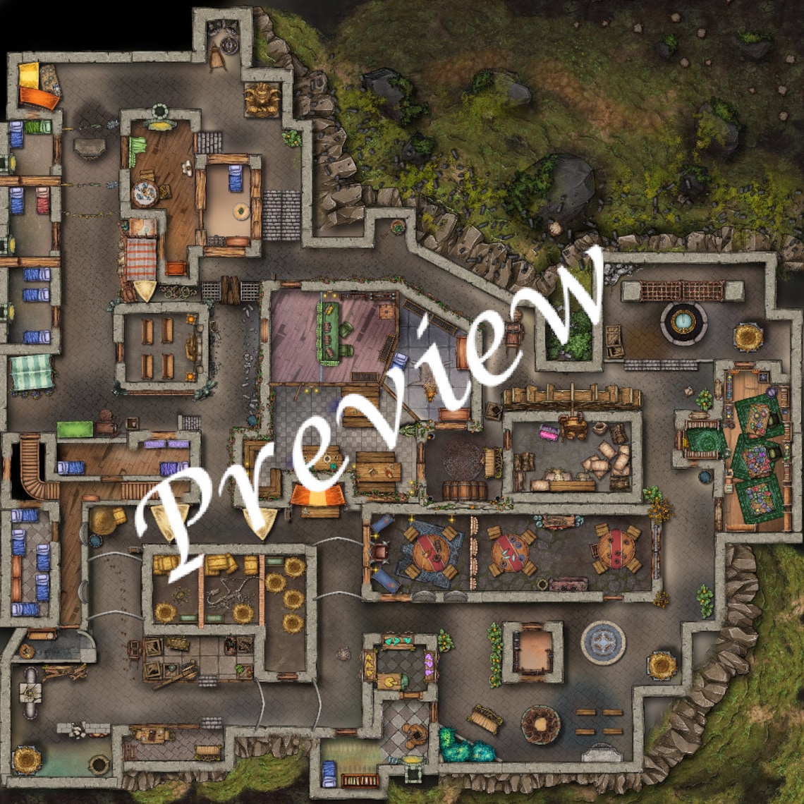 Castle Battle Map, DnD Battle Map, D&D, Battlemap, Dungeons and Dragons ...