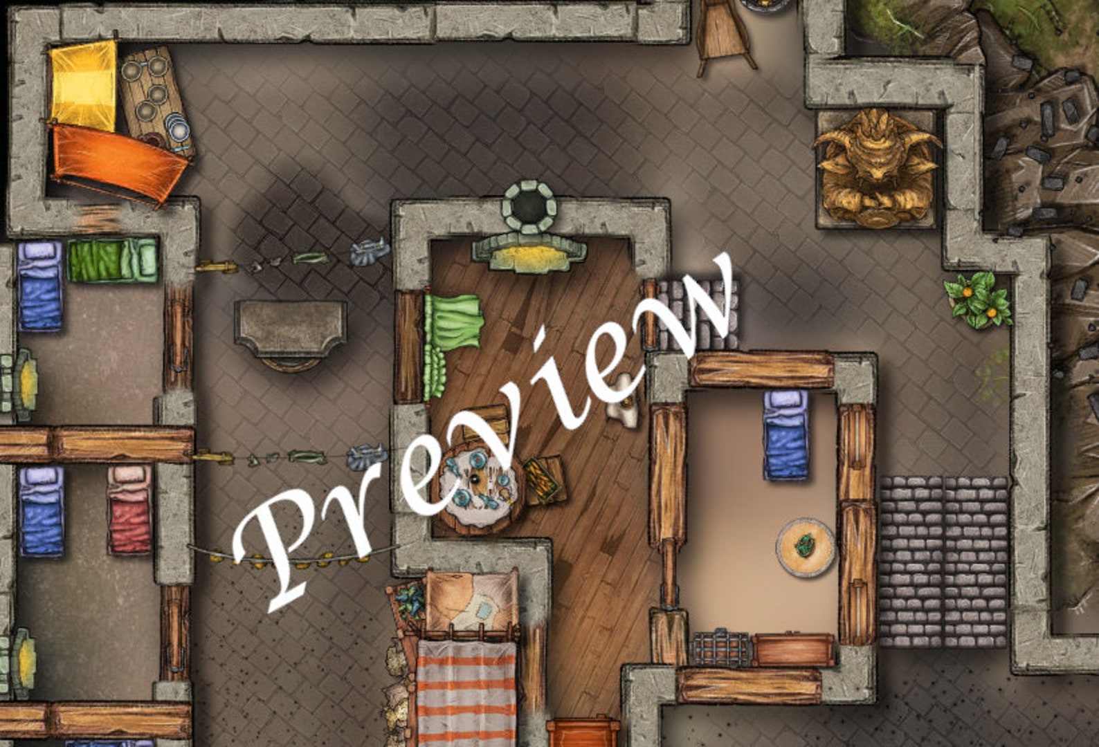 Castle Battle Map, Dnd Battle Map, D&D, Battlemap, Dungeons and Dragons ...