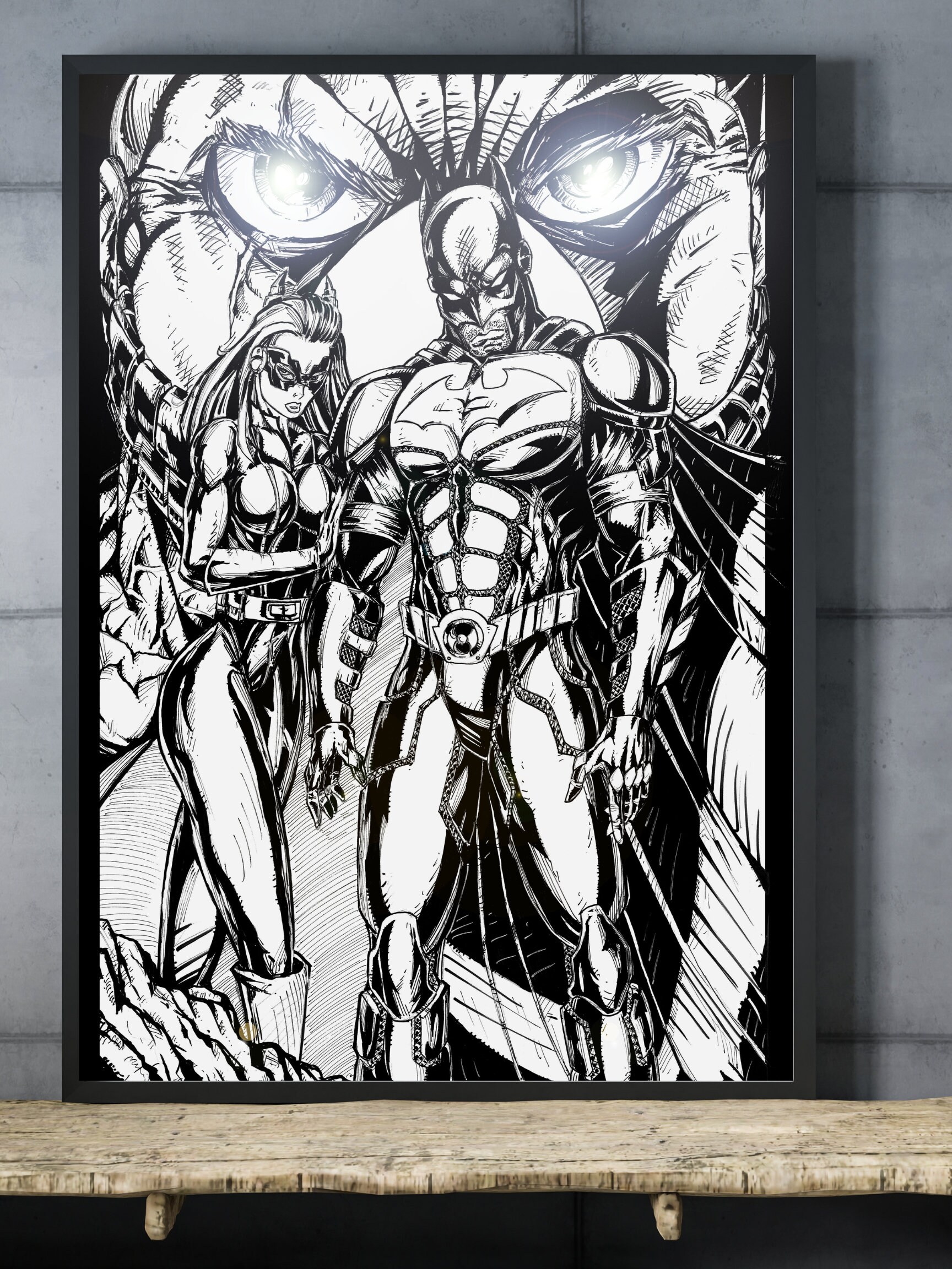 Batman With Batgirl & Bane 11x17 Poster. Gift for Men/women/kids, Wall ...