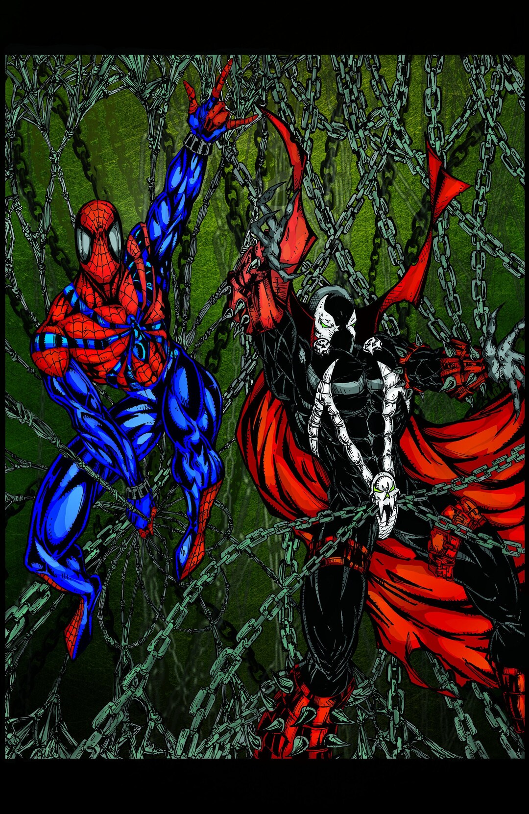Spawn & Spiderman 11x17 Poster. Gift for Men/women/kids. Wall Art Home ...