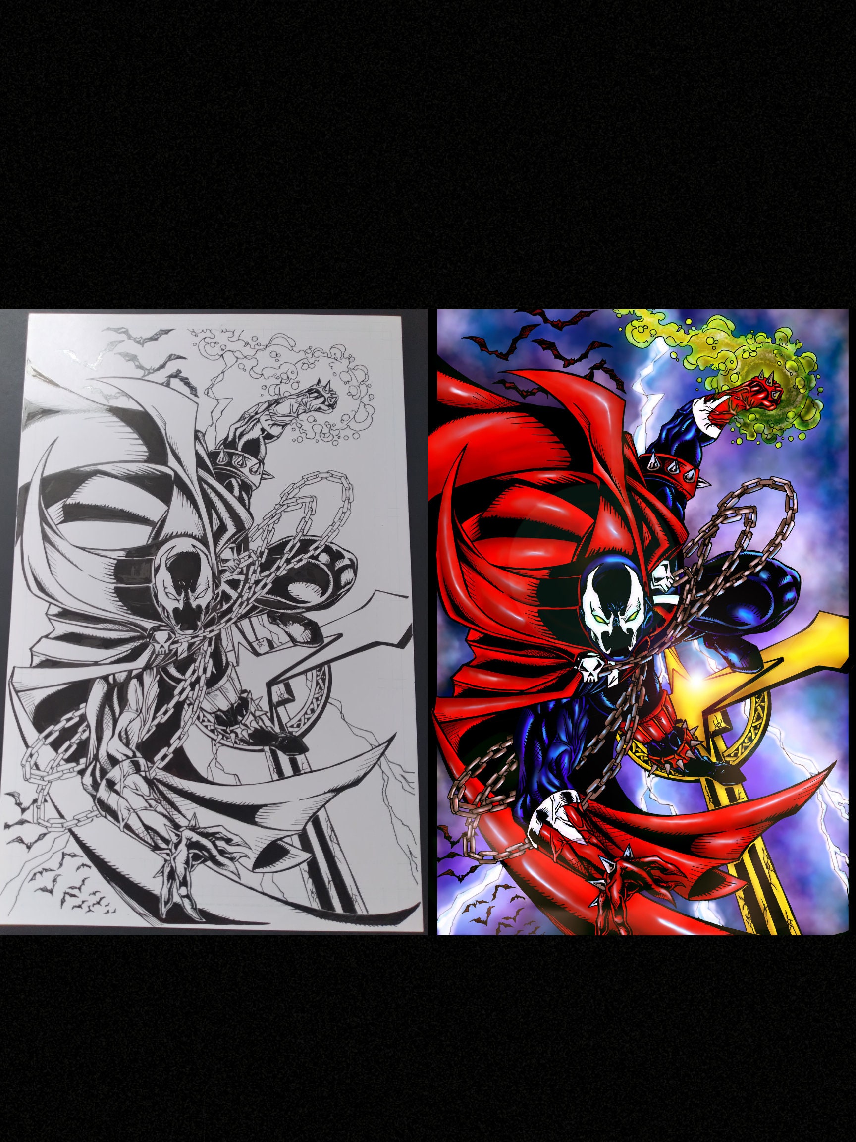 Spawn 11x17 Poster. Poster Print/original Hand Inked /gift for Men ...
