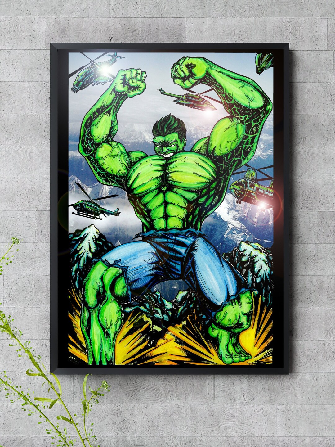 MARVEL Incredible Hulk 11x17 Poster/marvel Gift/hulk Poster/hulk Art ...