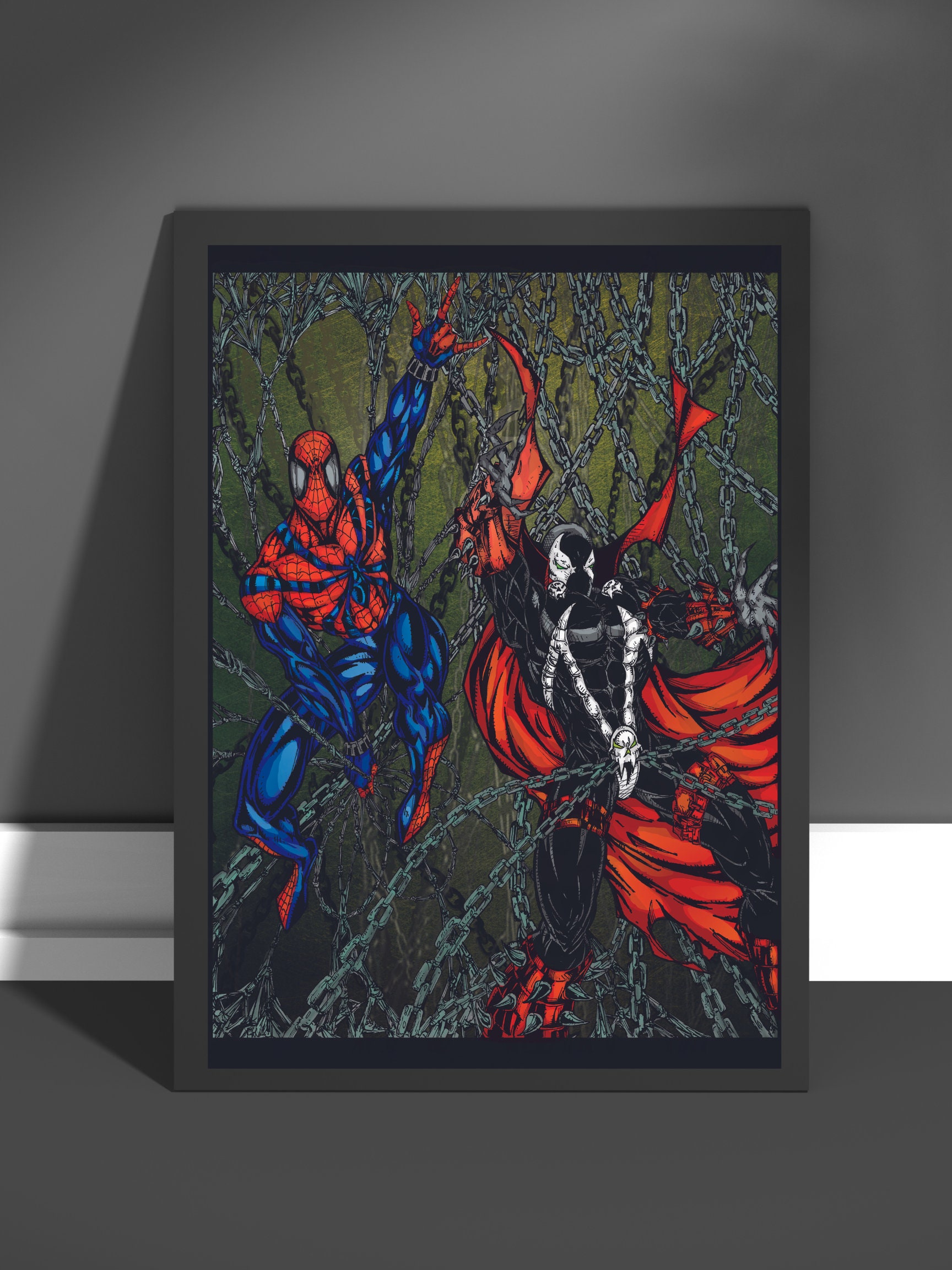 Spawn & Spiderman 11x17 Poster. Gift for Men/women/kids. Wall Art Home ...