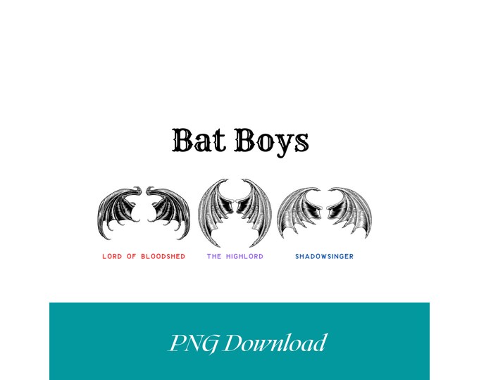 Bat Boys, ACOTAR, Rhysand, Cassian, Azriel - Etsy