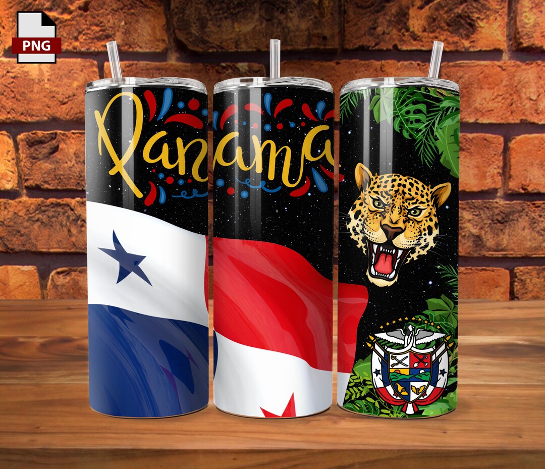 Panama Tumbler Wrap/ Panama Png/ File/ Panama Flag/ Sublimation/ Skinny ...