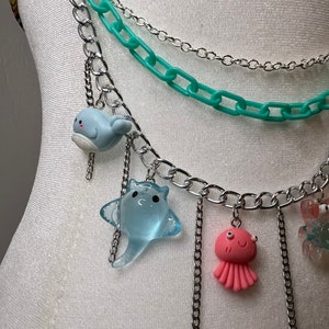 UNDER THE SEA Attachable Chain - Handmade Festival/rave Chain, Rave ...