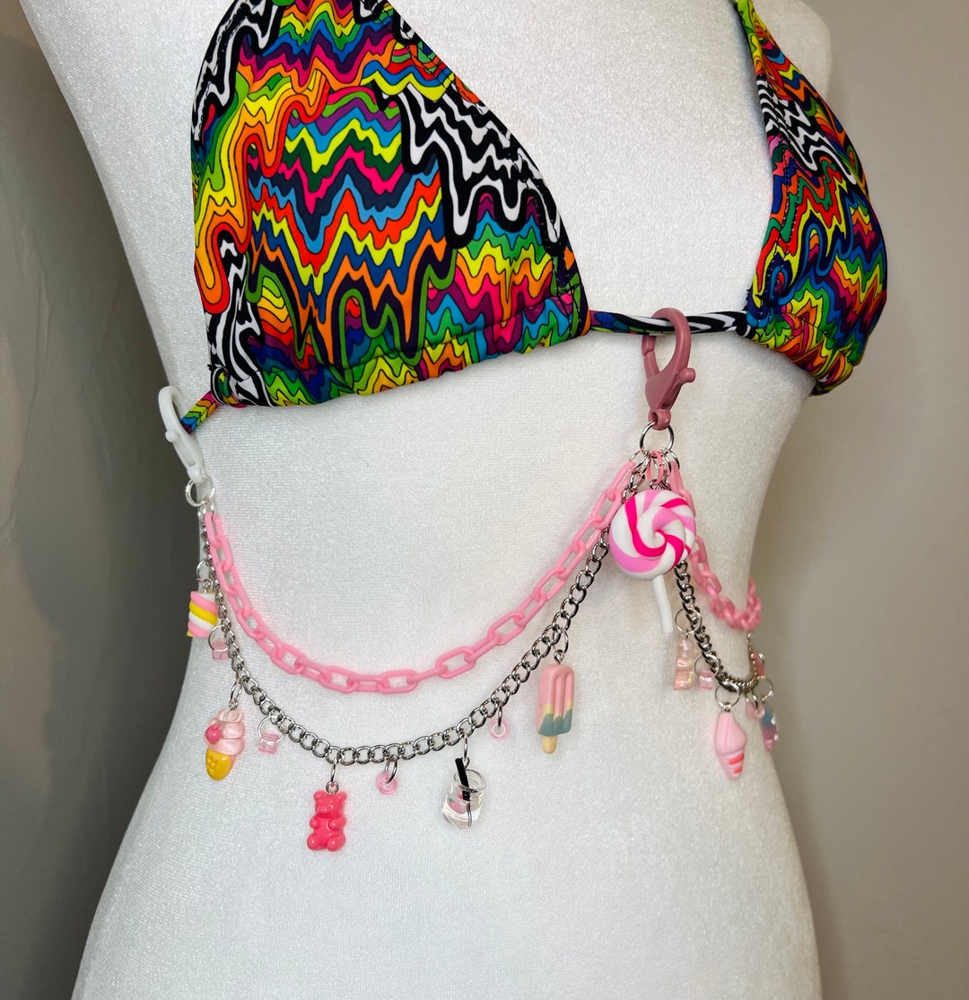 SWEET TREAT Attachable Chain Handmade Festival/rave Chain, Rave Clip ...