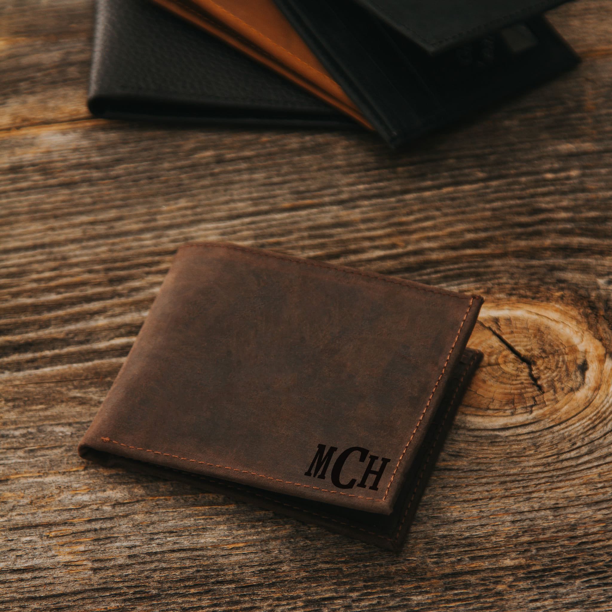 Personalized Leather Mens Wallet, Card Holder, Custom Wallet, Slim ...