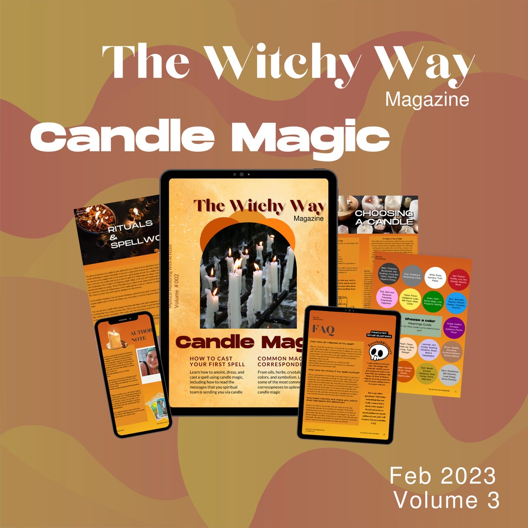 Witchcraft Magazine, Candle Magic, Guides for Witches, Witchy Printable ...