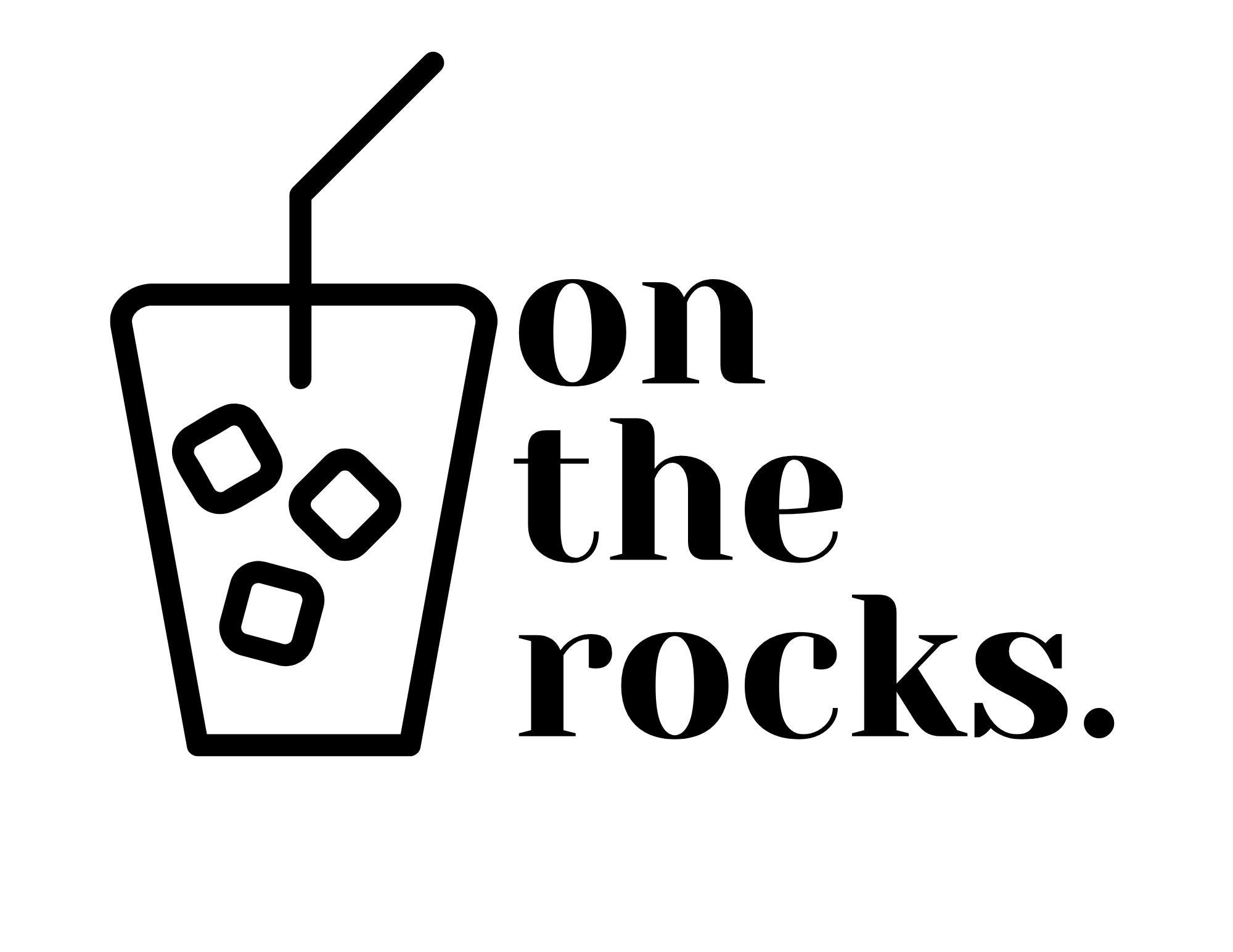 SVG Iced Coffee "on the Rocks" Design in Retro Font - Etsy