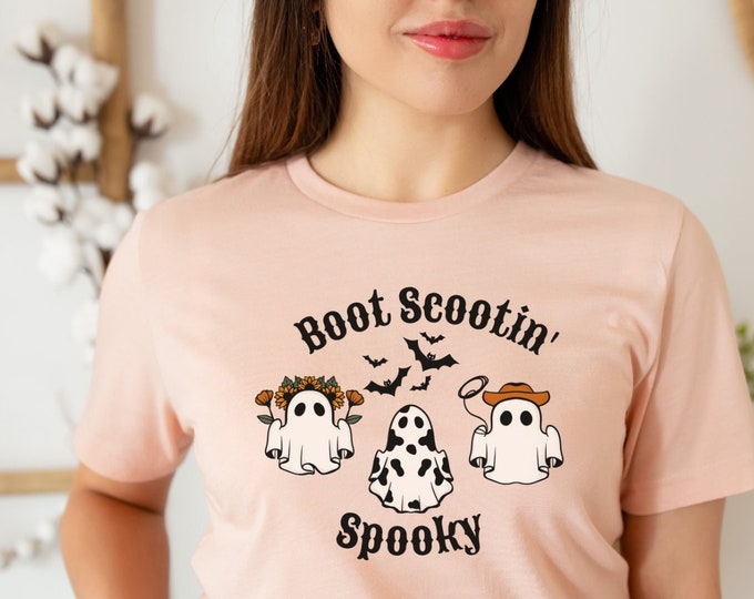 Boot Scootin Spooky, Cowboy Ghosts Shirt, Country Western Halloween ...