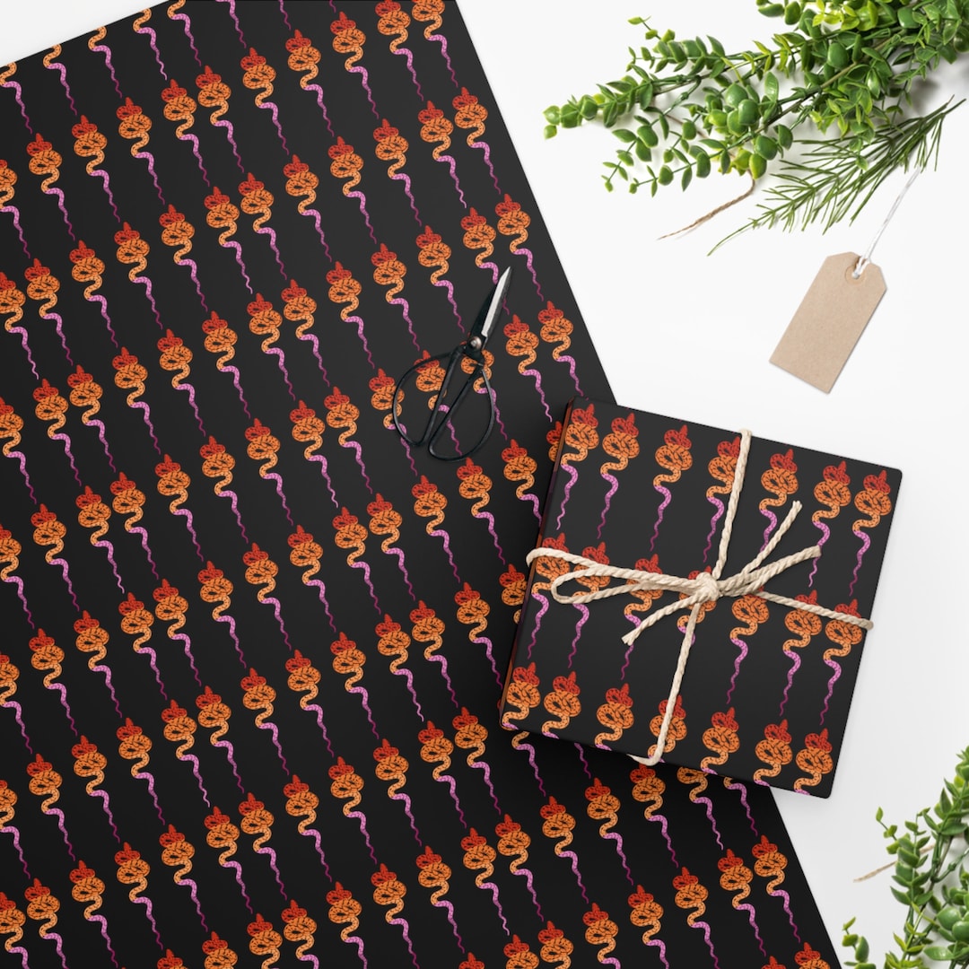 Lesbian Wrapping Paper, Snake Gift Wrap, Sapphic Snakes, LGBTQ Pride ...