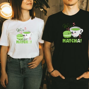 Matcha Tea Latte Shirt, Cute Matcha Made in Heaven Pun Tee, Chibi ...