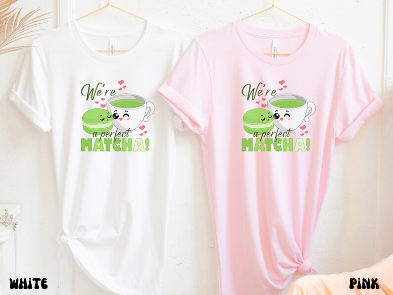Matcha Tea Latte Shirt, Cute Matcha Made in Heaven Pun Tee, Chibi ...