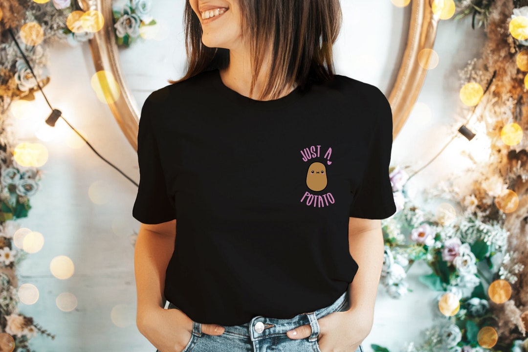Cute Potato Shirt, Just a Potato, Kawaii Spud Tshirt, Silly Tater ...