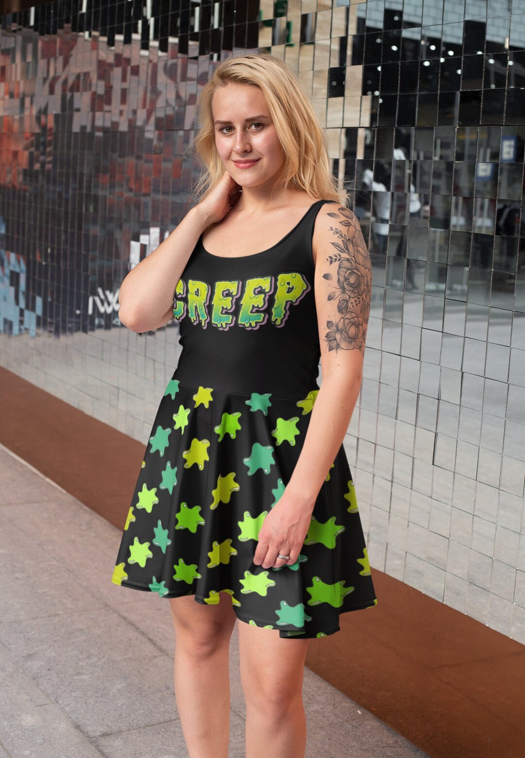 Creep Skater Dress, Grunge Clothing, Mall Goth Aesthetic, Punk Rock ...