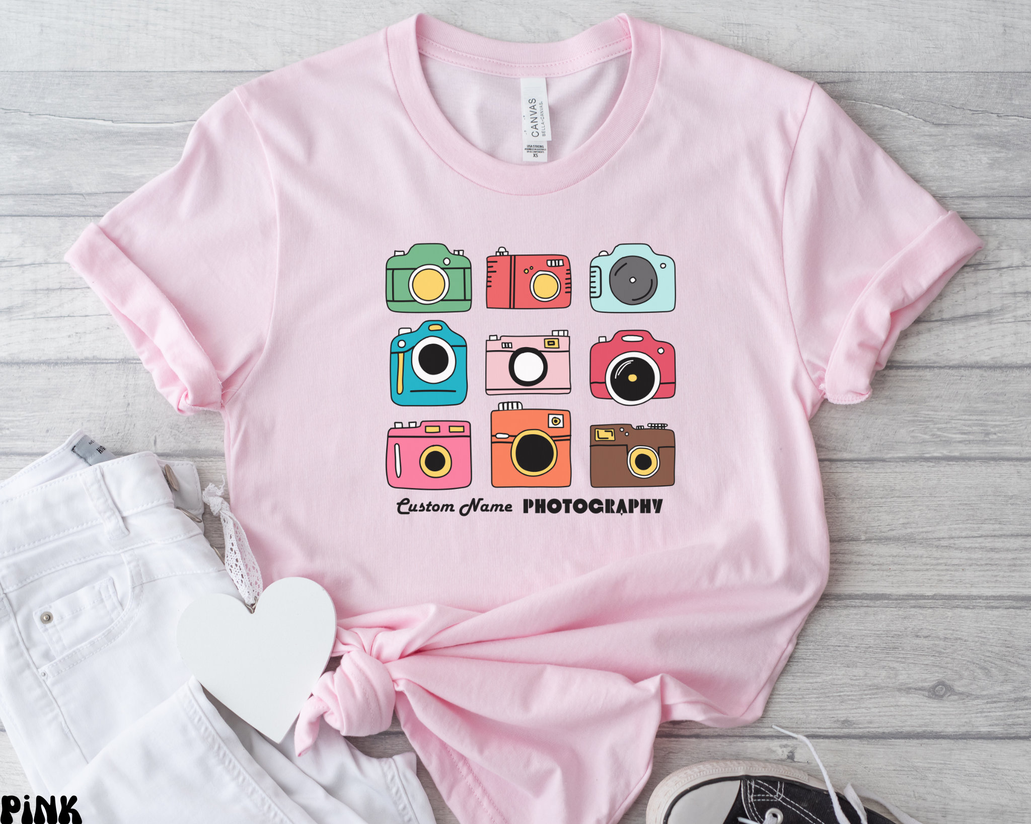 Personalized Photography Shirt, Custom Photo Business Name Tshirt ...