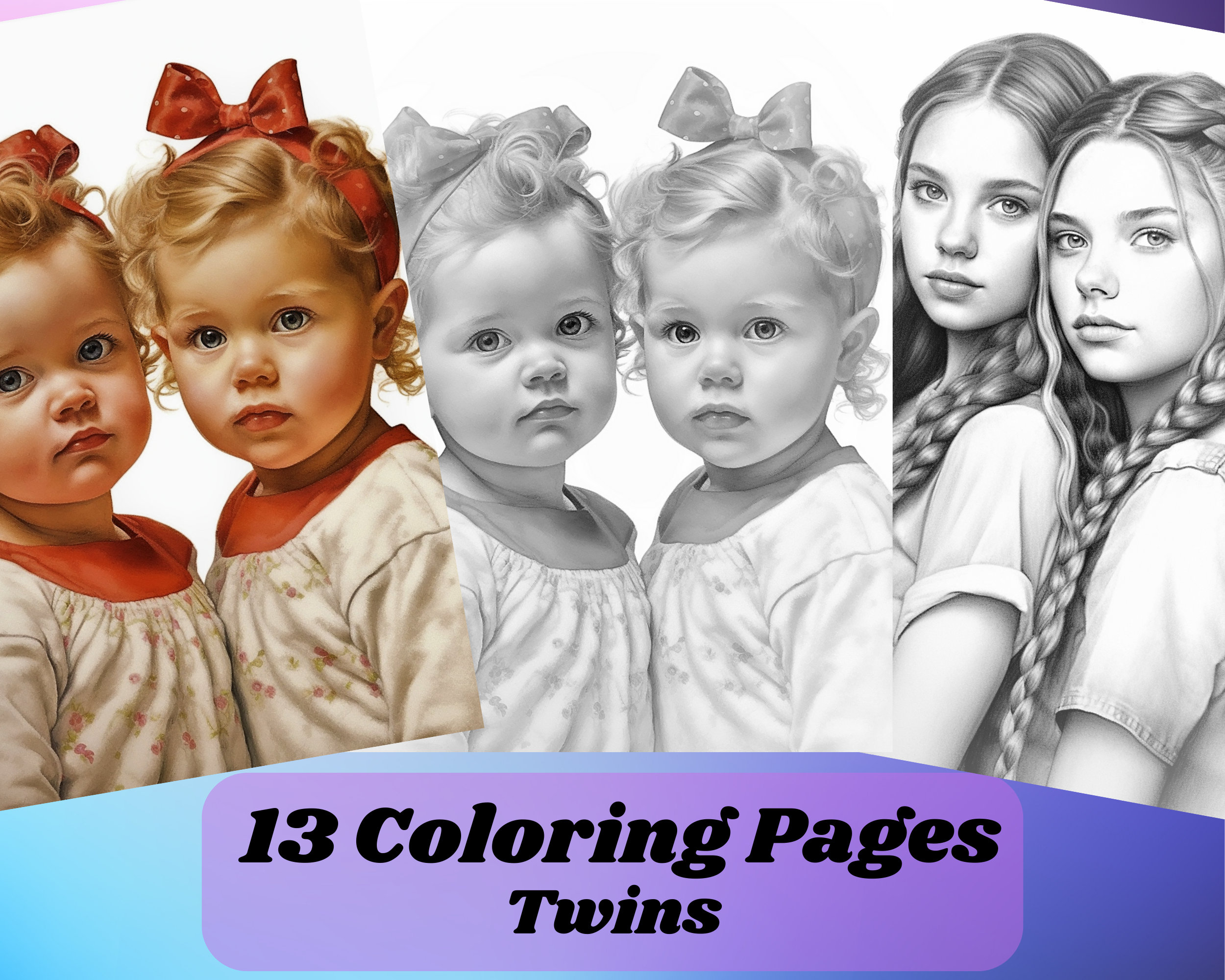 Baby Twins Coloring Pages
