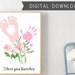 I Love You Bunches Hand Footprint Art | Flower Bouquet Printable Craft ...