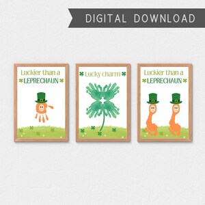 St. Patrick's Day Printable Craft Templates Lucky Charm Handprint ...