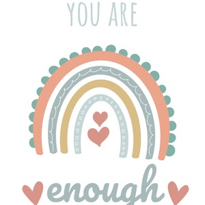 Affirmations Rainbow Wall Art Collage Bundle Digital Download Nursery ...