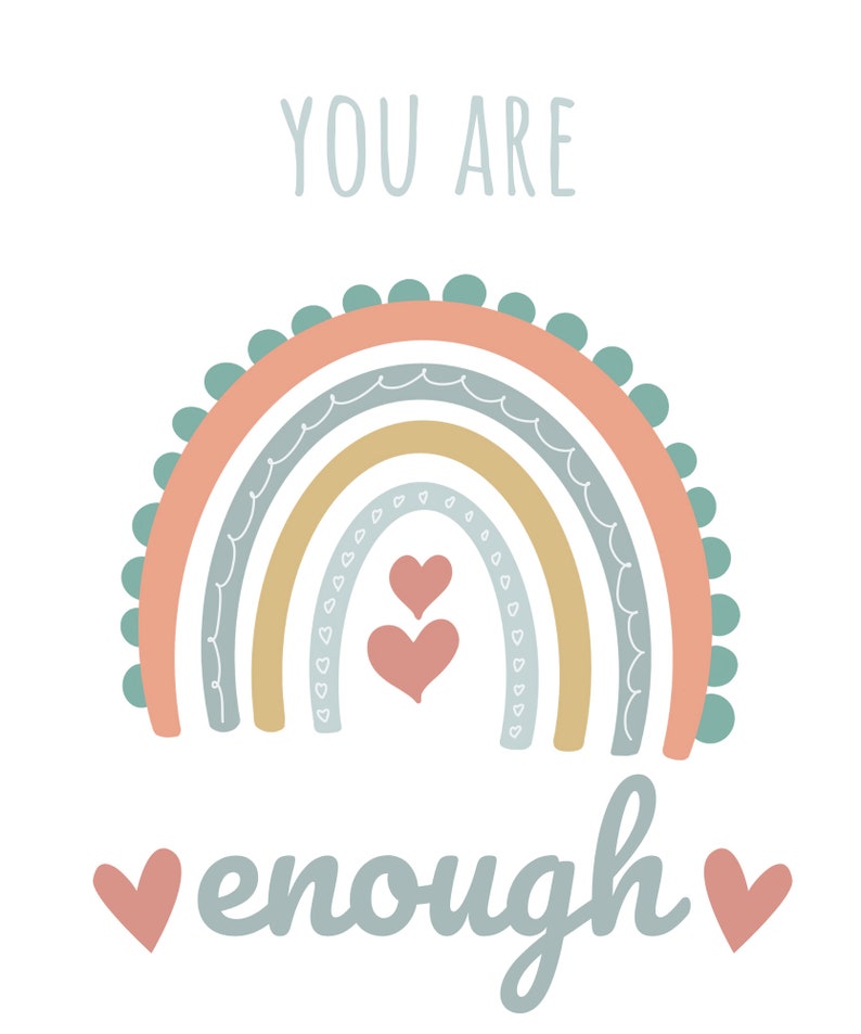 Affirmations Rainbow Wall Art Collage Bundle Digital - Etsy
