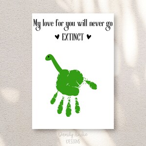 Dinosaur Handprint Art | Printable Craft Template | Mother's Day ...
