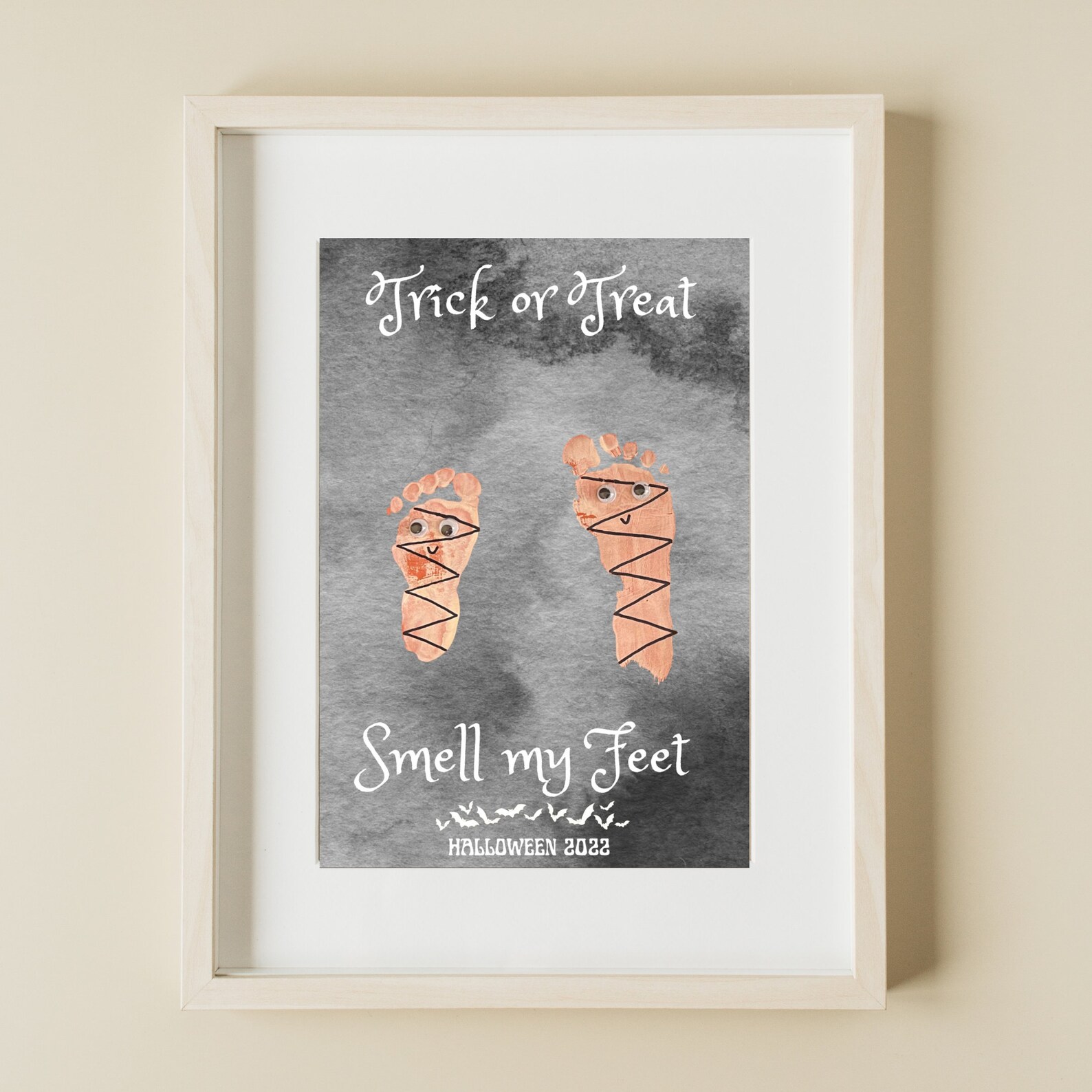 Halloween Footprint Art, Trick or Treat Smell My Feet Footprint Craft ...