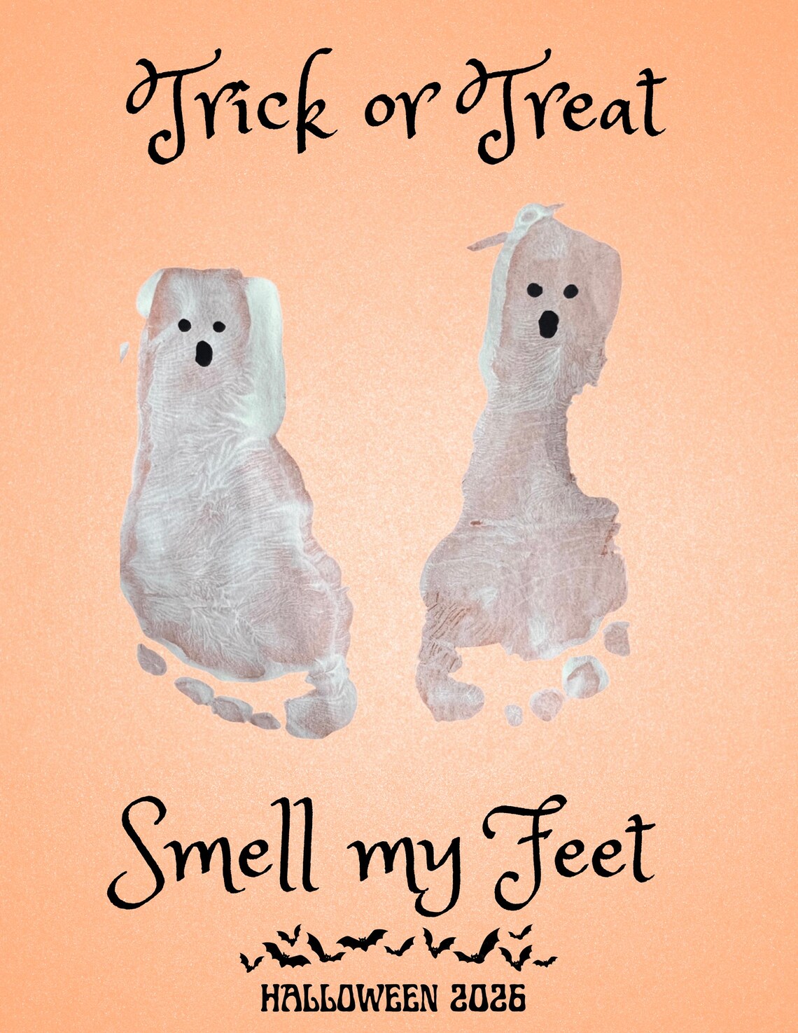 Halloween Footprint Art, Trick or Treat Smell My Feet Footprint Craft ...