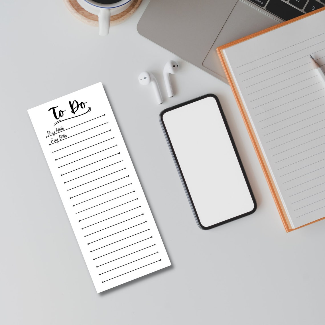 To Do List Printable Digital Notepad Stationary Simple Tasks List ...
