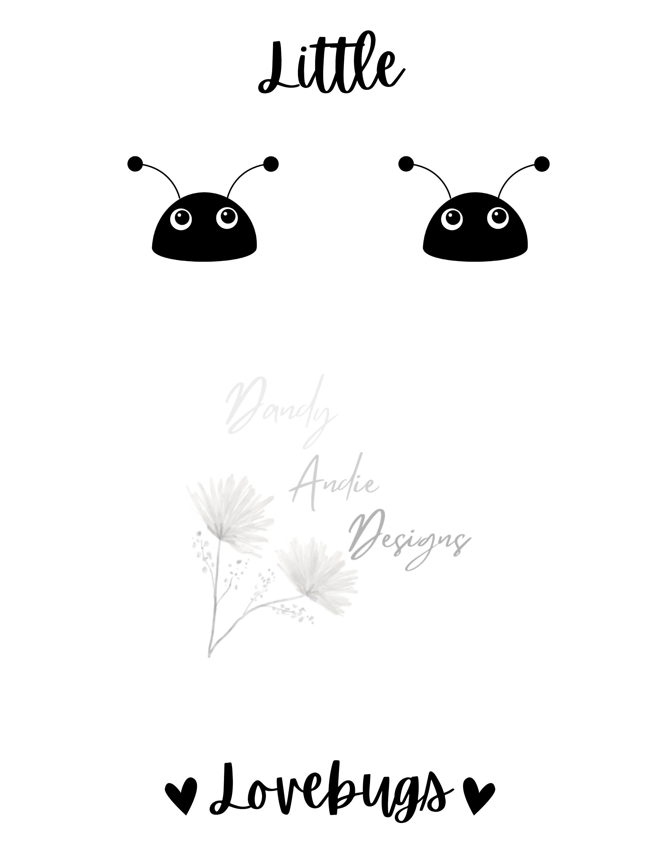 Little Love Bugs Footprint Art Printable Craft Template - Etsy